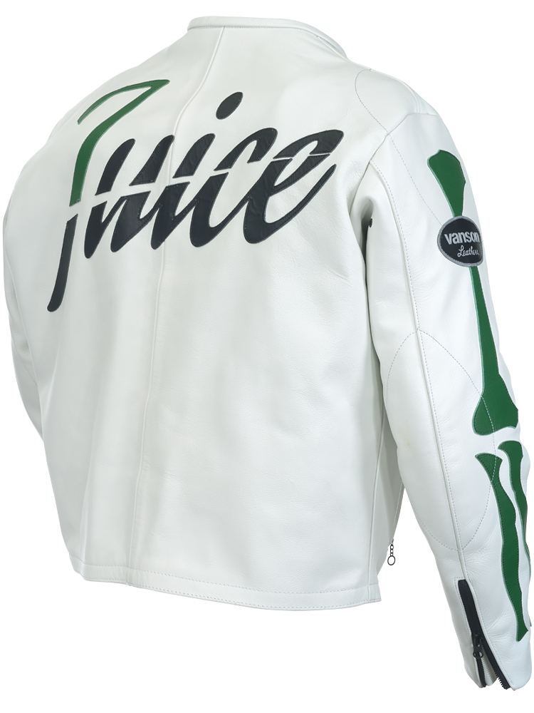 7uice x Vanson Genuine Leather Jacket (White) – 7UICE